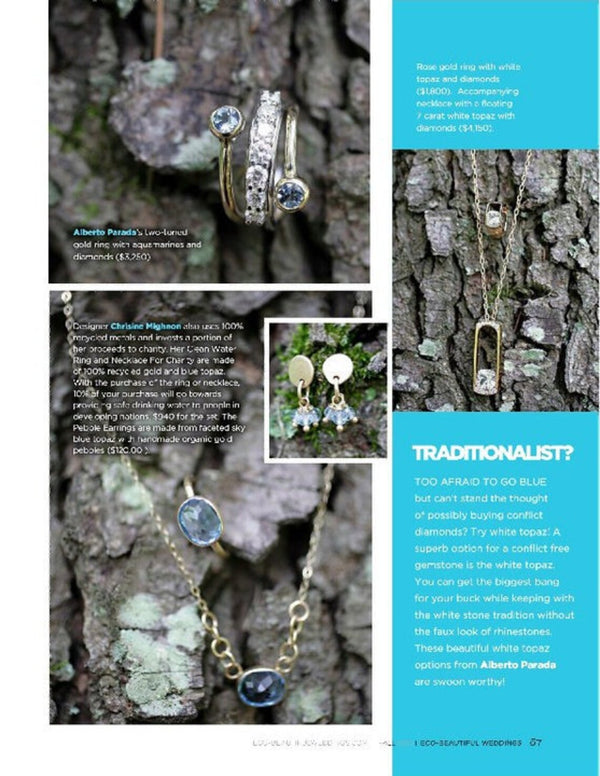 Topaz Pebble Earrings in 14k - Christine Mighion Jewelry